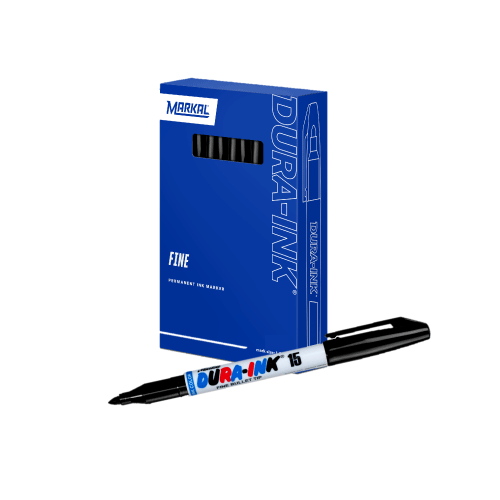 CAJA 72 PIEZAS, MARCADOR DE TINTA PERMANENTE DURA INK 15 NEGRO 96023 ...